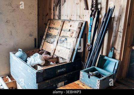 Svalbard, Svalbard and Jan Mayen - 21 June 2025: View of abandoned ...
