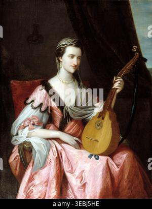 Benjamin West – Mary Hopkinson, 1764 – Neoclassical portrait of a woman ...
