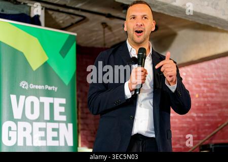 Green Party leader Zack Polanski during a rally at the Agnes Riley ...