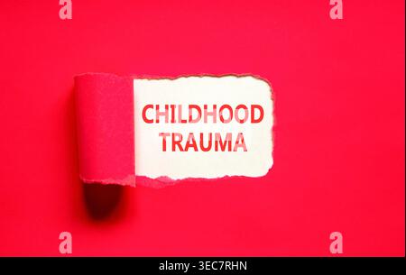 Childhood trauma words symbol. Concept words Childhood trauma on ...