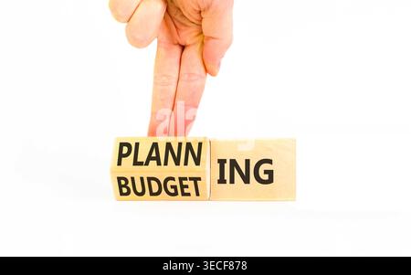 Budgeting and planning symbol. Concept words Planning to Budgeting on ...