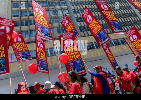 Supporters of presidential candidate Ivan Cepeda of the ruling Historic ...