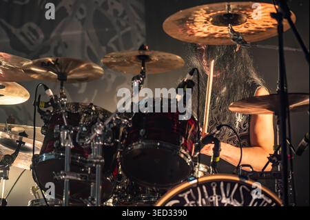 April 07, 2026: Bill Steer performs with Carcass at Alcatraz in Milan ...