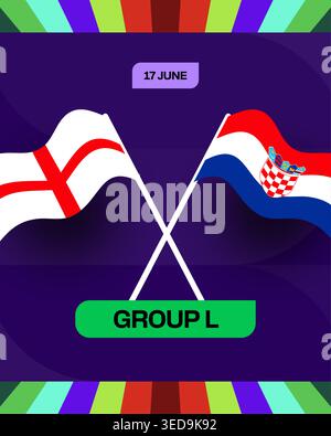 England versus Croatia Football 2026 Tournament Group Stage Match ...