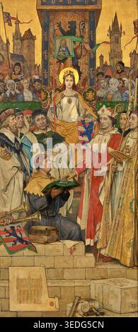 Louis of Male Laying the Foundation Stone of the Town Hall (1893) by ...