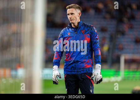Dean Henderson of Crystal Palace FC lifts the trophy during the award ...