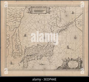 Historic map of Japan, Korea, the surrounding seas, and the adjacent ...