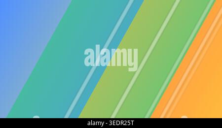 A vibrant abstract composition featuring diagonal stripes in a spectrum ...