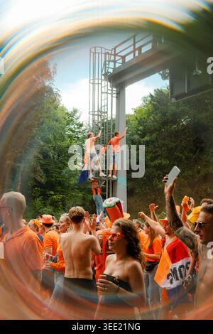 Germany fans celebrate during the World Cup Group E soccer match ...