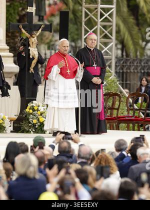 Pope Leo XIV during his visit at the Basilica of Saint Peter in Ciel d ...