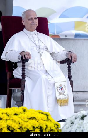 Pope Leo XIV meets with citizens in Piazza della Vittoria in Pavia ...