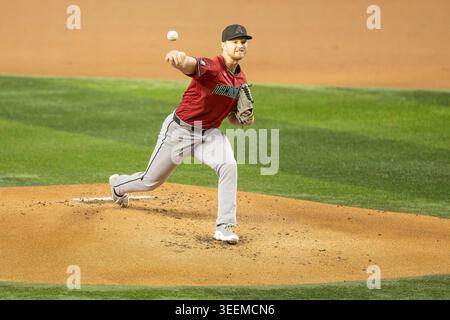 Arizona Diamondbacks pitcher Michael Soroka (34) against the Minnesota ...