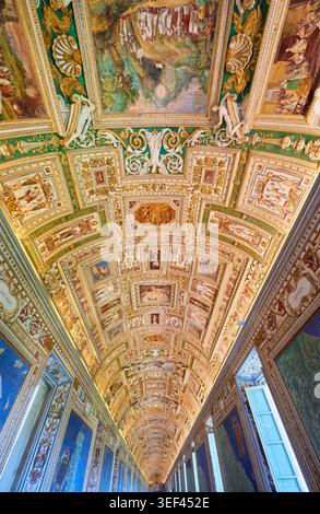 Vatican City, Vatican – August 12, 2025: Ceilings decorated with ...