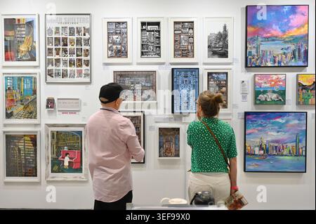 A general showing the artworks at the Affordable Art Fair in Hong, May ...