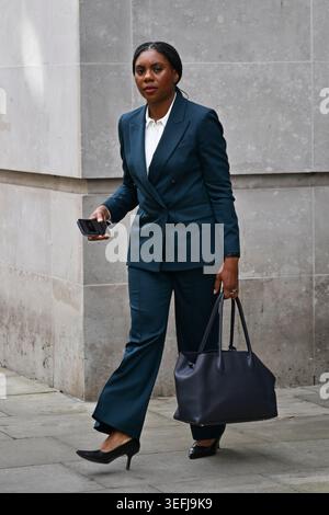 Conservative Party leader Kemi Badenoch delivers a speech during ...
