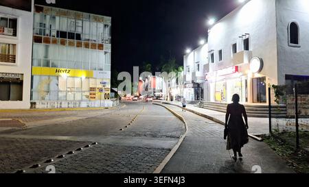 Playa del Carmen, QR, Mexico - April 18, 2026: The coastline shows ...