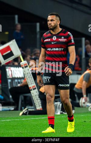 Matthis Lebel of Stade Toulousain during the Top 14 match between ...