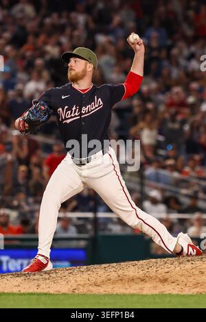 Washington Nationals pitcher Richard Lovelady (55) in action during a ...