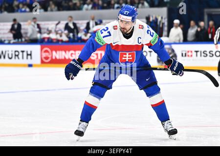 Marek Hrivik (SVK) during to the group B match of the World Ice Hockey ...
