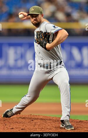 Miami Marlins pitcher Anthony Bender (55) pitching during an MLB Spring ...