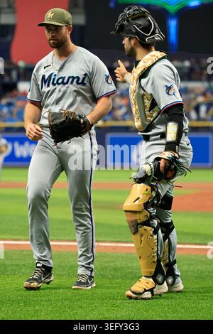 Miami Marlins pitcher Anthony Bender (55) pitching during an MLB Spring ...