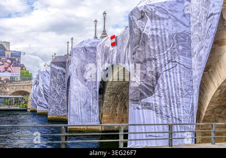 As a tribute to Christo and his wrapping of the Pont Neuf, artist JR ...
