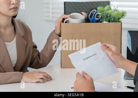 resignation, leave, quit, Business owner read resignation letter from ...