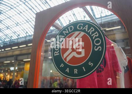 The official logo of Roland-Garros (French Open) 2026, displayed ahead ...