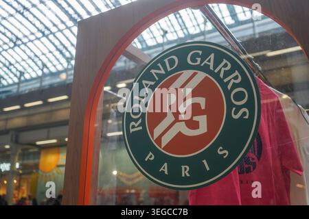 The official logo of Roland-Garros (French Open) 2026, displayed ahead ...