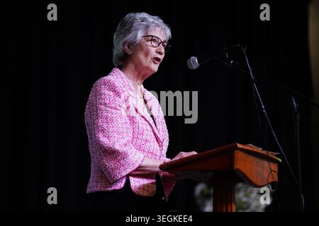 Irish President Catherine Connolly during a visit to the Bord Bia Bloom ...