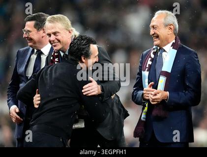 Aston Villa co-owners Wes Edens (left) and Nassef Sawiris after the ...