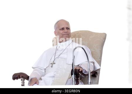Pope Leo XIV leads his weekly general audience in St. Peter's square at ...