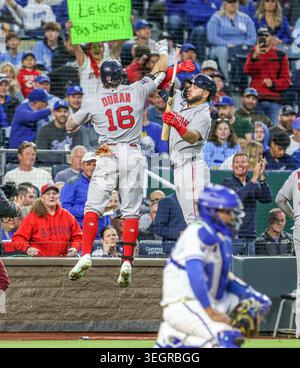 Boston Red Sox outfielder Wilyer Abreu returns to the dugout after ...
