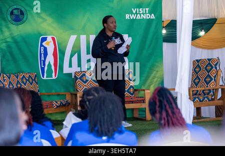 May 23, 2025. NBA Africa Chief Executive Officer Clare Akamanzi during ...