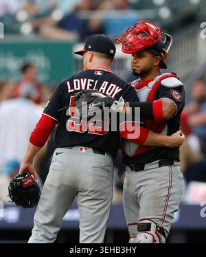 Washington Nationals pitcher Richard Lovelady (55) in action during a ...