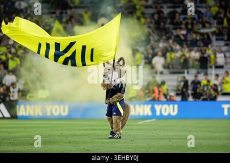 May 23, 2026: Tempo the Coyote waves the team flag after a MLS match ...