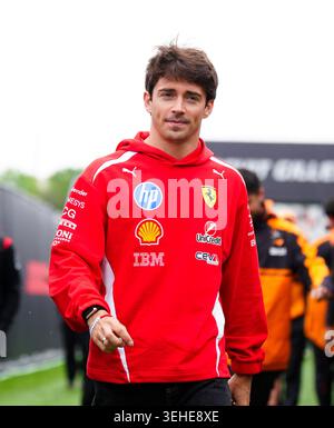 Ferrari driver Charles Leclerc in the garage ahead of the 2026 Canadian ...