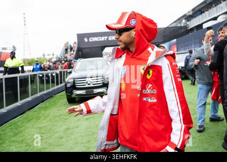 Ferrari driver Lewis Hamilton (44) races during the 2026 Formula 1 ...