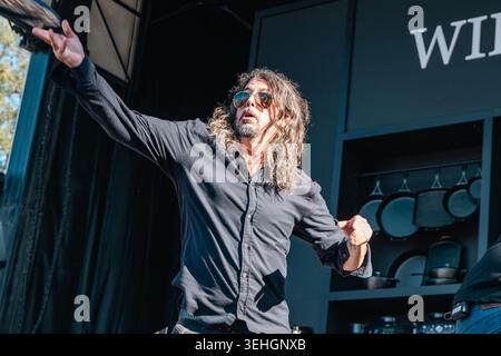 Dave Grohl is seen onstage at 2026 BottleRock at Napa Valley Expo on ...