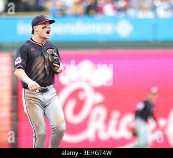Cleveland Guardians' Travis Bazzana reacts to hitting a home run during ...