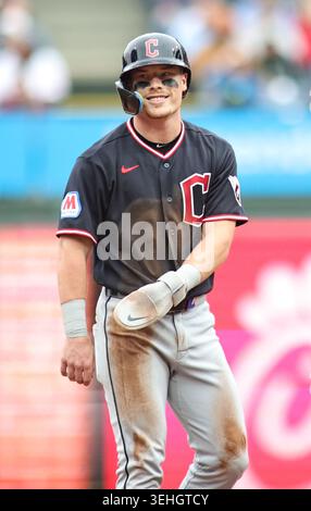 Cleveland Guardians second baseman Travis Bazzana throws out Milwaukee ...