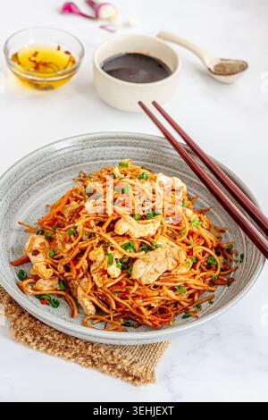 Spicy Chili Oil Chicken Noodles Stock Photo - Alamy
