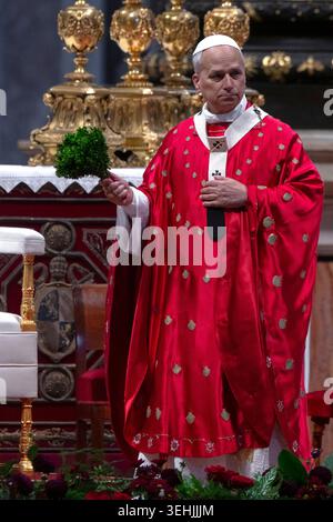 Pope Leo XIV gives his blessing during a Mass for the Solemnity of ...