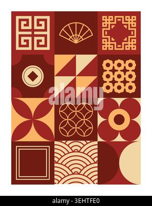 chinese new year geometric background Stock Vector Image & Art - Alamy