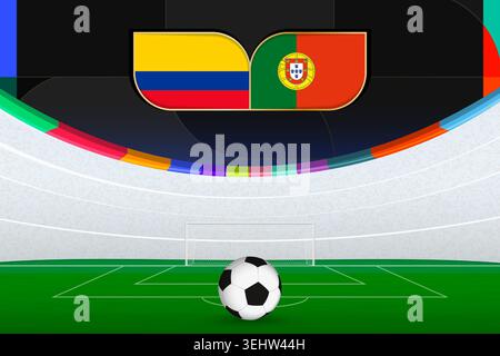 Soccer Match Concept Colombia vs Ghana National Teams at Football ...