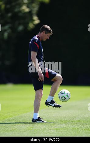 Crystal Palace manager Oliver Glasner during a training session at ...