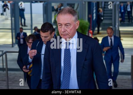 Minister of Enterprises and Made in Italy Adolfo Urso attends the ...