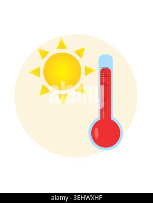 the summer sun as a symbol for hot weather and bright day summer sun as ...