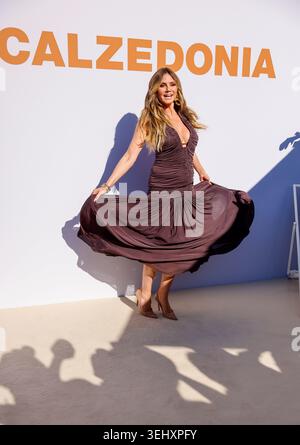 Heidi Klum at the Calzedonia Summer Club in the Beach Club 'km68 ...