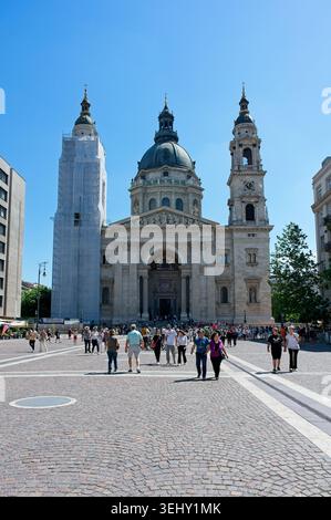 Budapest, Hungary - May 22, 2026: A vertical view of a cobblestone ...